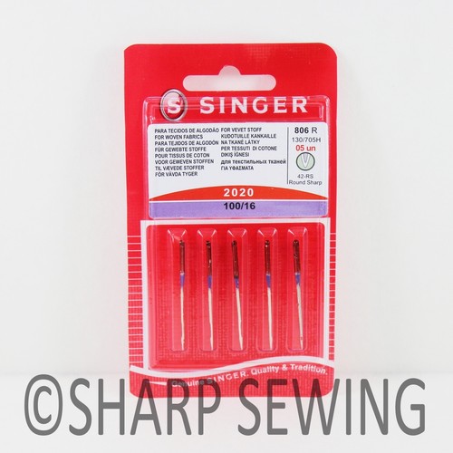 5 SINGER 2020 HOME SEWING MACHINE NEEDLES SIZE #16/100 15X1 HAX1 130 ...