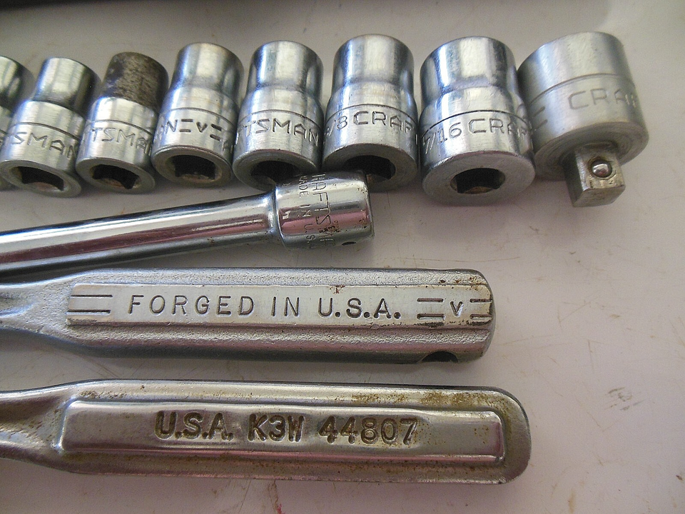 VINTAGE 13 PC. CRAFTSMAN 1/4" SAE SOCKET SET + METAL BOX U.S.A. | eBay