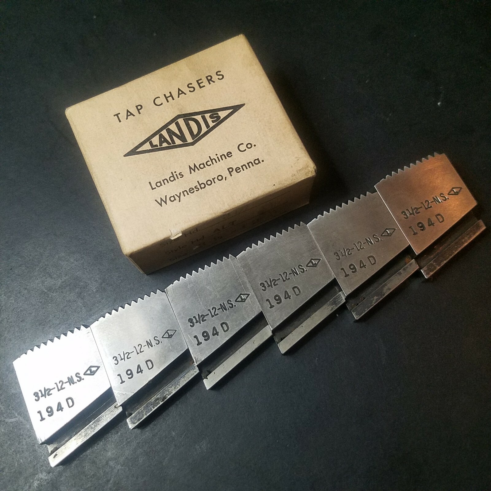 USA LANDIS Thread Tap Chaser 3-1/2" -12 NS ALT Collapsible Dies AL643 ...