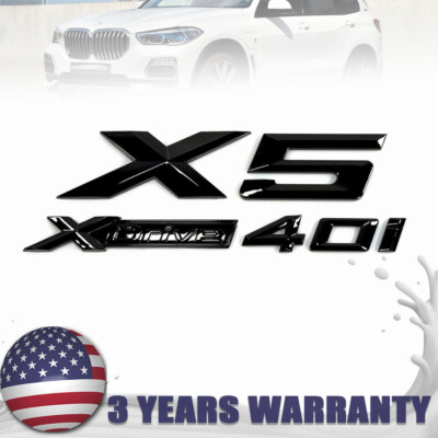 For X5 Series X5+XDrive40i Emblem Number Letter Rear Trunk Badge ...