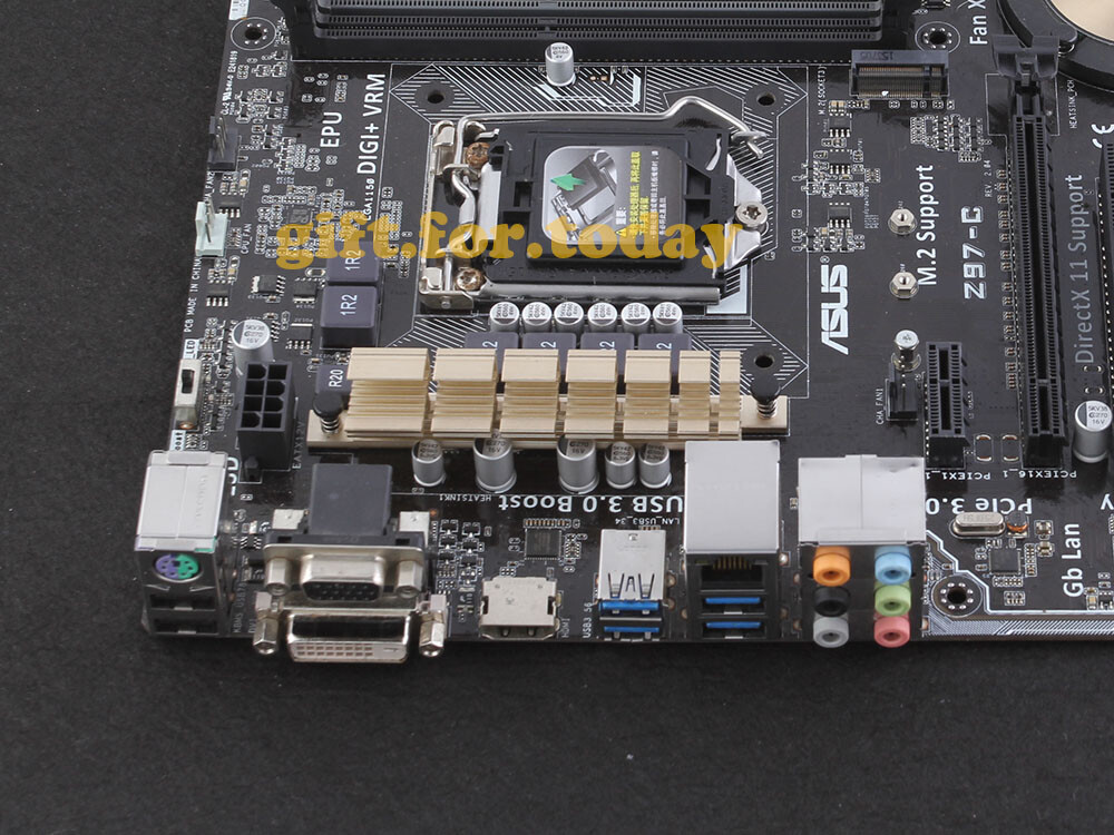 ASUS Z97-C LGA 1150 Intel Z97 HDMI USB3.0 VGA DVI Motherboard With I/O ...