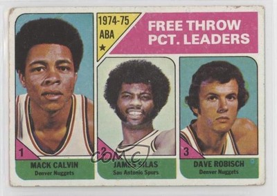 1975-76 Topps League Leaders Mack Calvin James Silas Dave Robisch #224 ...