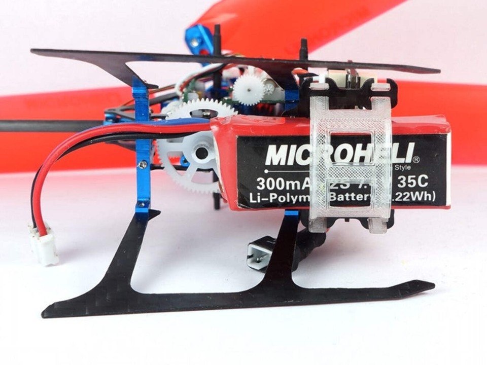 Carbon Fibre Landing Gear W/ Adjustable Battery Mount (RED) - BLADE ...