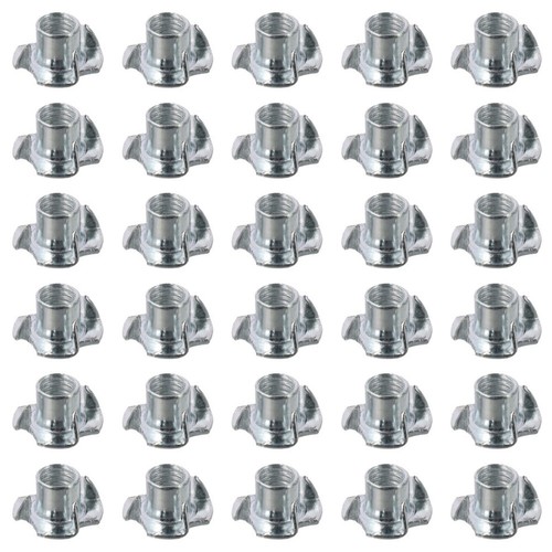 30Pcs Carbon Steel T Nuts M8x1.25mm Tee Nuts Threaded Insert T-nuts for ...