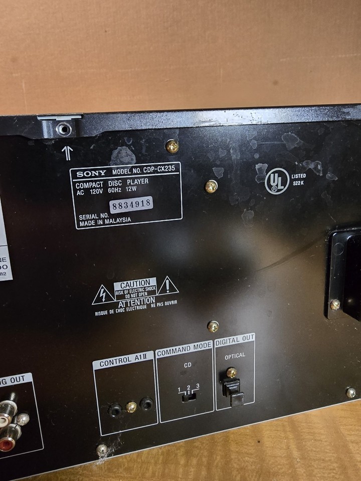 Sony CDP-CX235 Digital Mega Storage 200 Compact Disc CD Player Changer ...