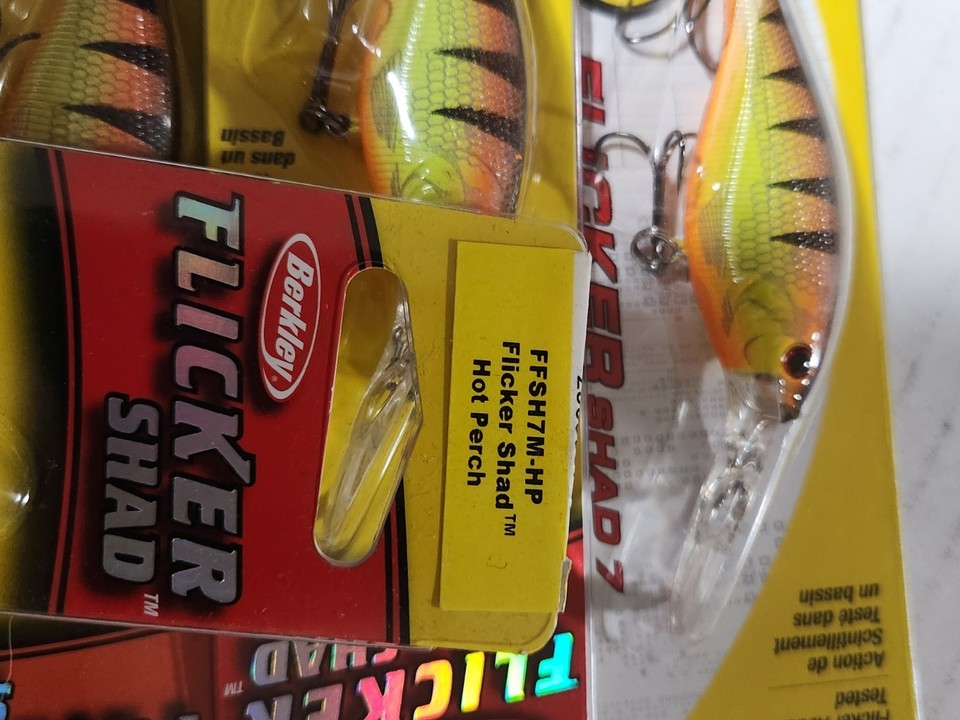 6 Packs Berkley Flicker Shad 7 - Hot Perch - (2994w3) | eBay