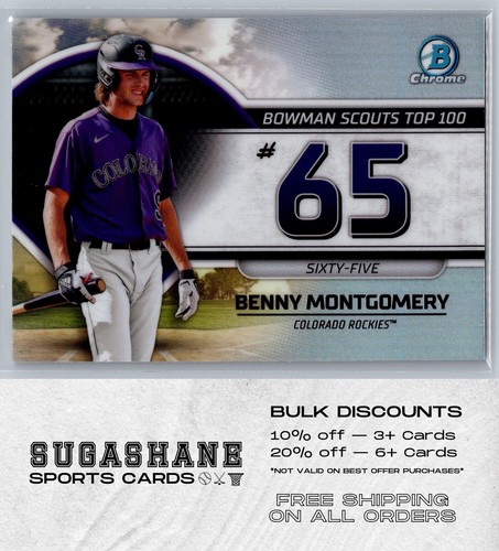 2023 Bowman BTP-65 Benny Montgomery Colorado Rockies Baseball Card | eBay