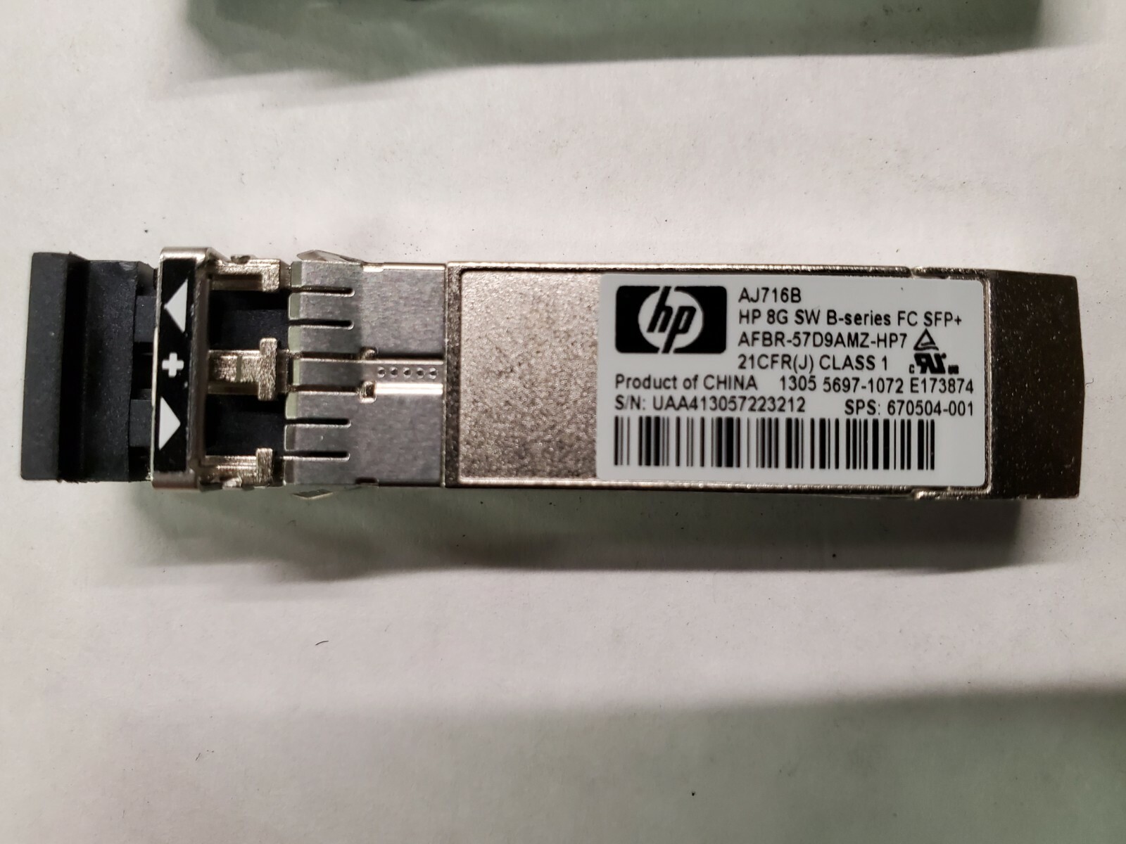 Lot of 10 HP AJ716B 670504-001 8Gb SW B-series FC SFP+ Transceiver ...