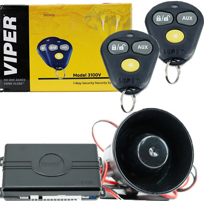 Viper 3100V Keyless Entry 1-Way Vehicle Security System Car Alarm w/ 2 ...