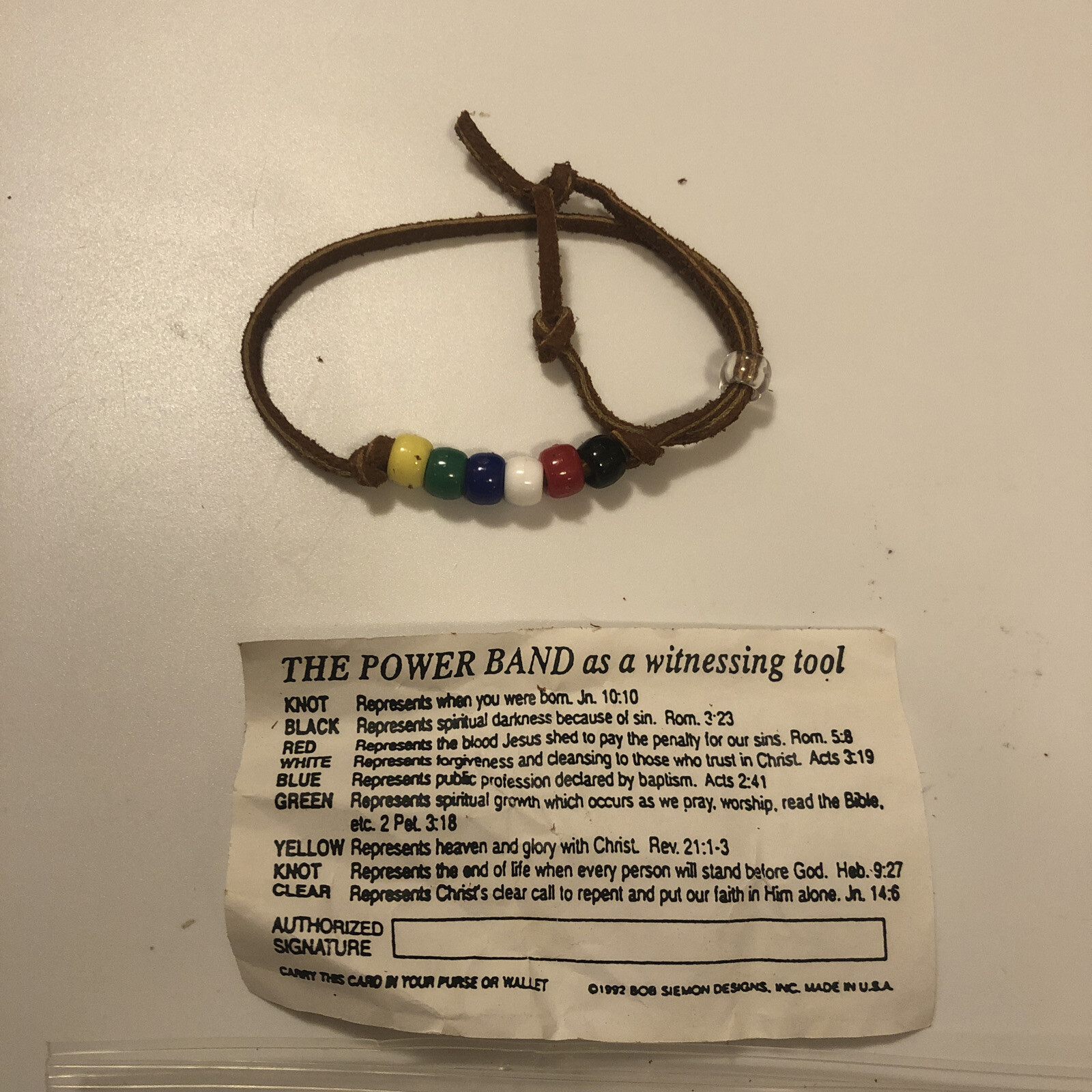 The Power Band - as a witnessing tool -bracelet Vintage- 1992 Bob ...