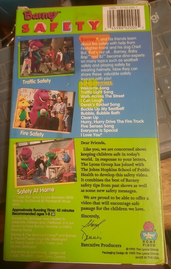 Barney - Barney Safety (VHS, 1995) 45986020055 | eBay