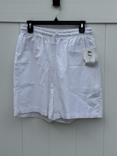 NWT K.T. Sport By Kenneth Too Women's White Shorts Elastic Waist Petite ...