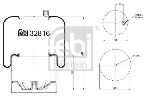 FEBI 32816 Air Suspension Bellow for sale online | eBay UK