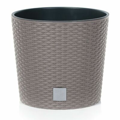 Round Flower Pot Mocha Planter Pots Plastic Garden Balcony Window ...