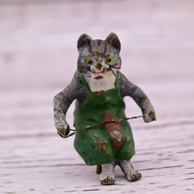 Awesome Antique Vienna Cold Painted Bronze Figure of Cobbler ...