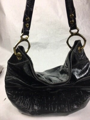 Or'Yany Hobo Shoulder Bag Purse Handbag Black Patten Leather | eBay