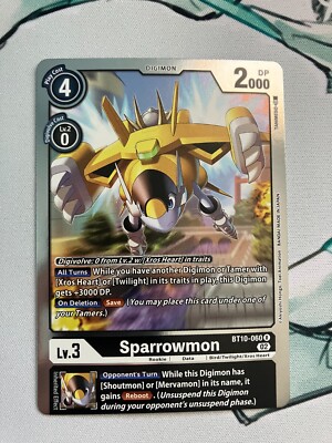 Sparrowmon BT10-060 R Digimon CCG | Xros Encounter Near Mint English | eBay
