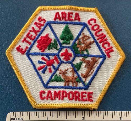 Vintage EAST TEXAS AREA COUNCIL Boy Scout Camporee PATCH BSA Camp TX ...