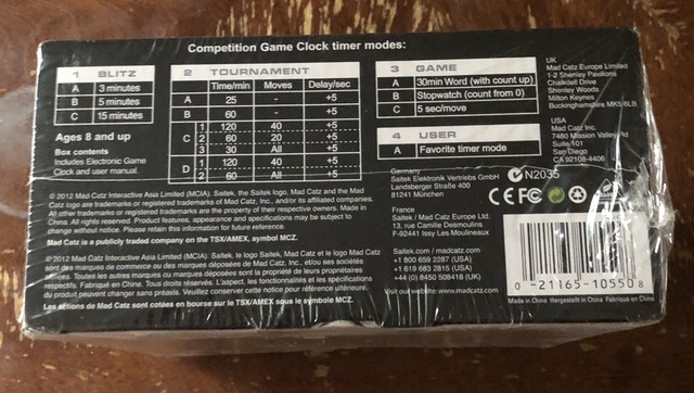 Saitek Mephisto Competition Chess Game Clock LCD Digital Timer Blue B2 ...