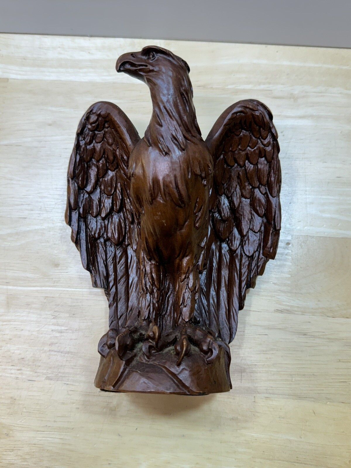 Vintage 1994 Red Mill Bald Eagle Statue Wood Hand Carved In USA 6.5 ...