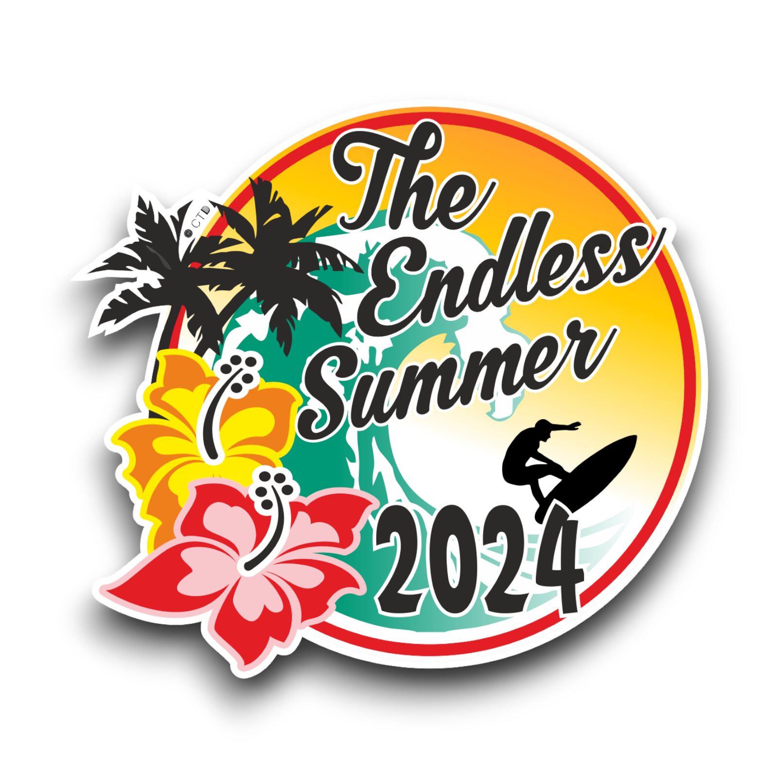 The Endless Summer 2024 Surf Board Surfing Beach Vinyl Sticker Decal ...