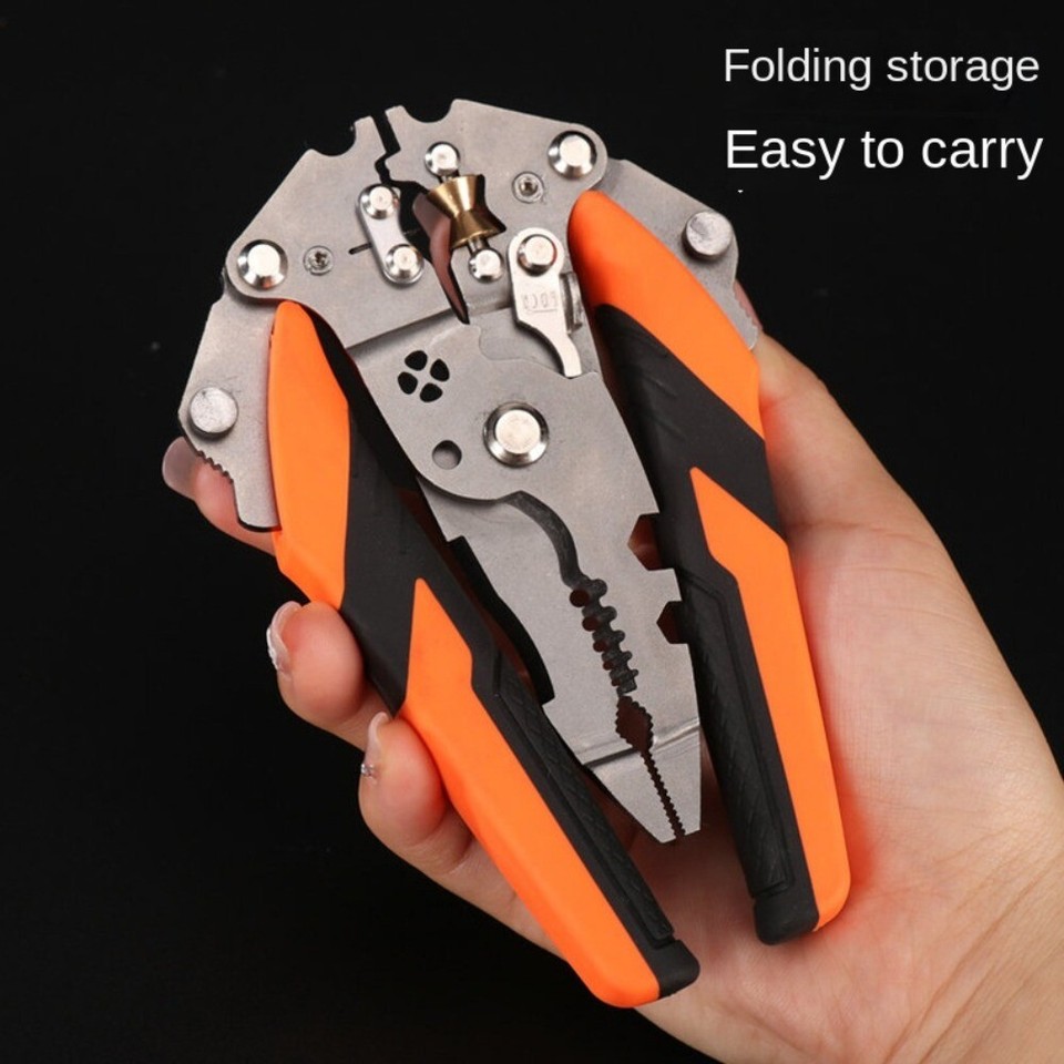 High-carbon Steel Wire Stripping Pliers Foldable Pincers Electrician ...