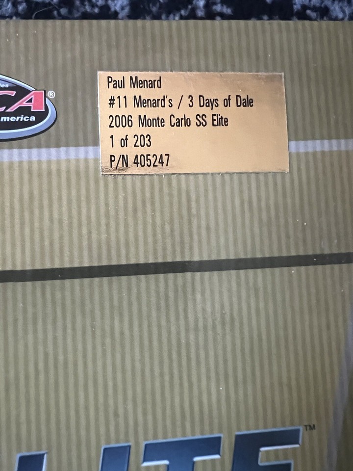 1:24 Dale Earnhardt Jr 8 2006 3DAYS OF DALE Elite set Truex Jr Paul ...