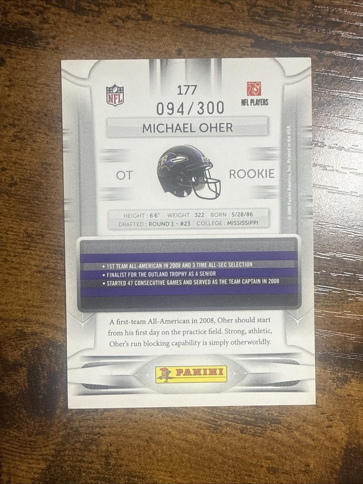 2009 Playoff Prestige - Xtra Points Orange #177 Michael Oher RC 94/300 ...