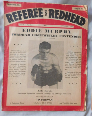 Eddie Murphy Boxer 1946 Referee & RedHead Magazine PROGRAM | eBay