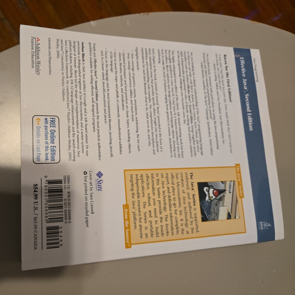 Java Ser.: Effective Java by Joshua Bloch (2008, Trade Paperback) | eBay