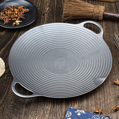48cm Cast Iron Tawa Parantha Pan Flat Roti Chapati Crepe Hot Plates ...