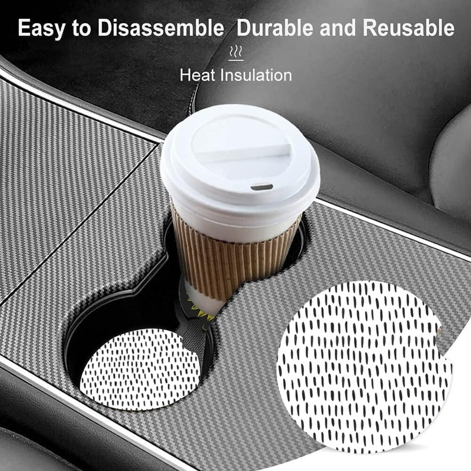 Absorbent Car Cupholder Coaster 2 Pack, Cute Coasters with a Boho ...