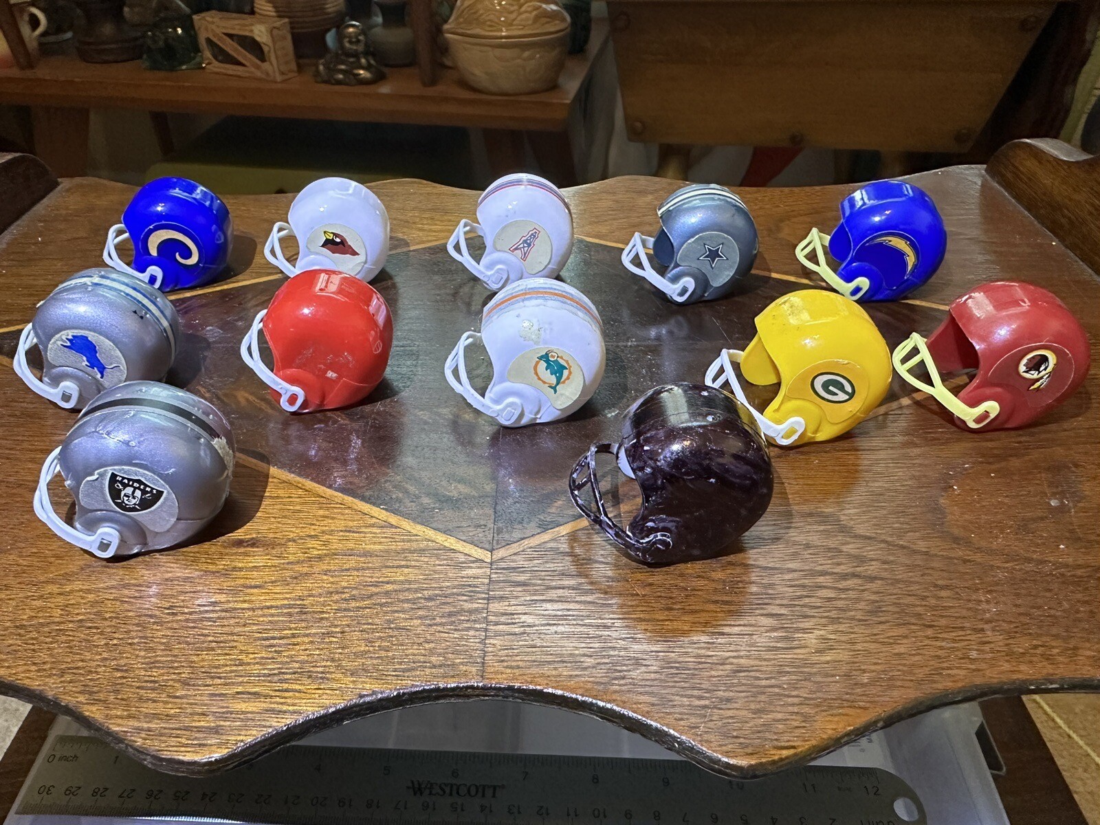 Lot Of 12 Vintage NFL Mini Gumball Vending Machine Football Helmets | eBay