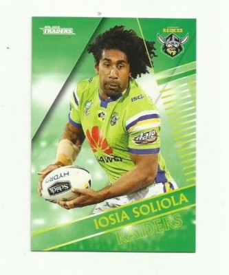 2018 NRL Traders CANBERRA RAIDERS IOSIA SOLIOLA 020 COMMON CARD | eBay ...