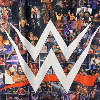 WWE Throw Blanket 40”X 50” Ultra Soft Fleece Wrestling Picture Collage ...