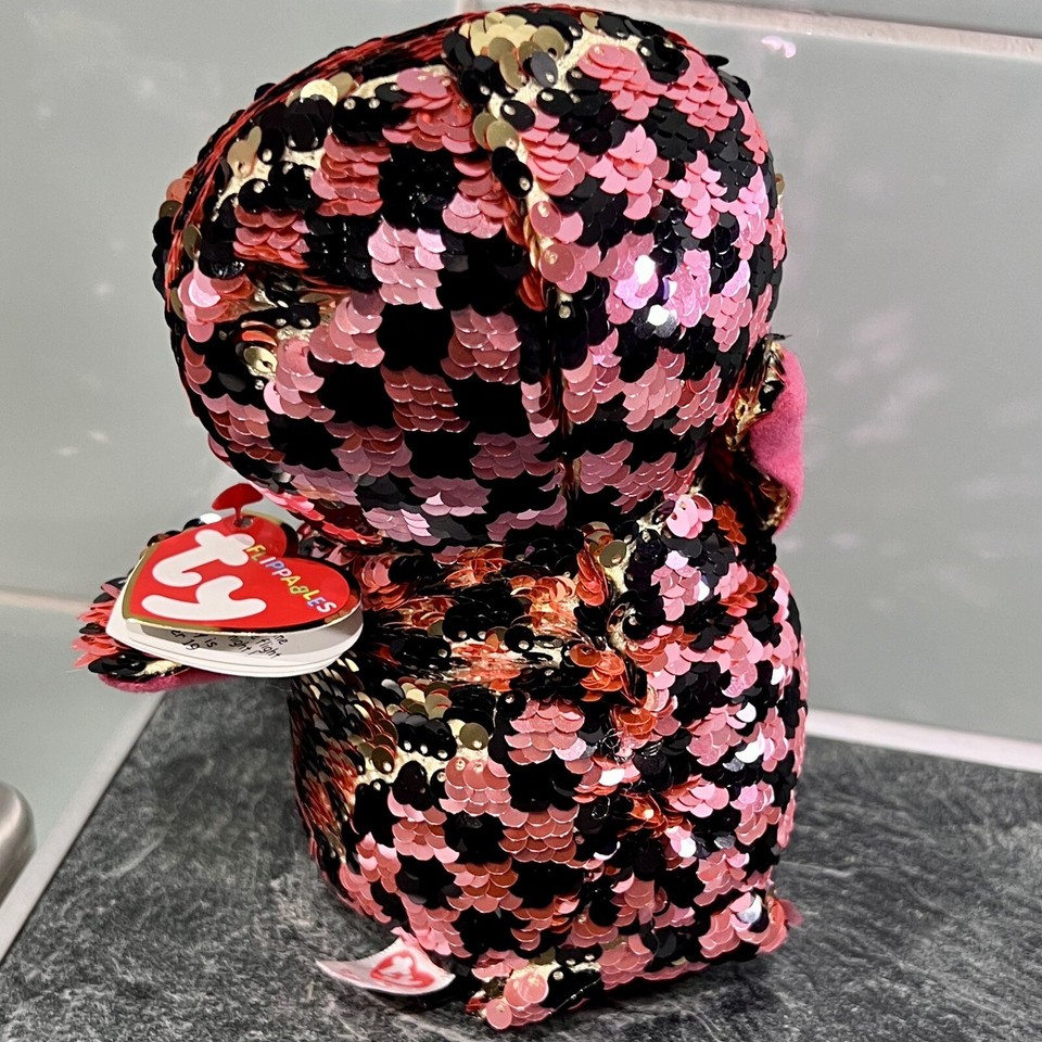 Ty Beanie Boo Flippable Checks The Owl 6" Colour Change Sequin Soft ...