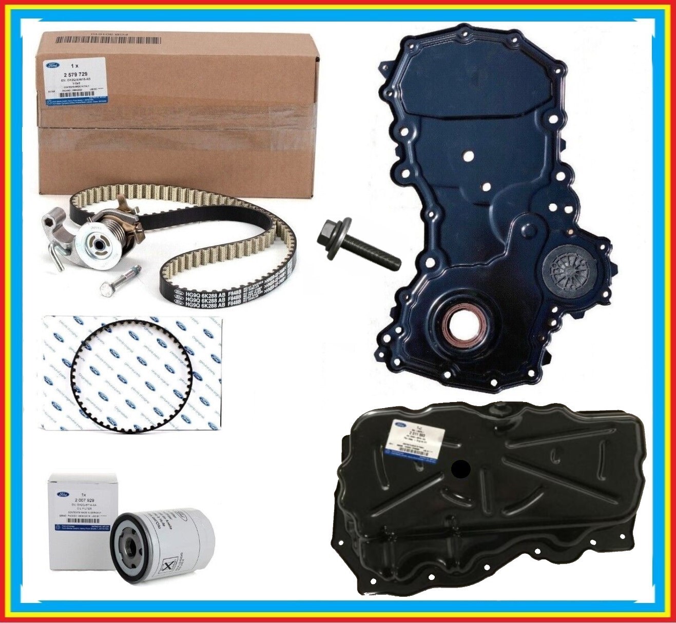*FOR FORD TRANSIT CUSTOM MK8 TIMING BELT KIT 2.0 ECOBLUE SUMP COVER ...