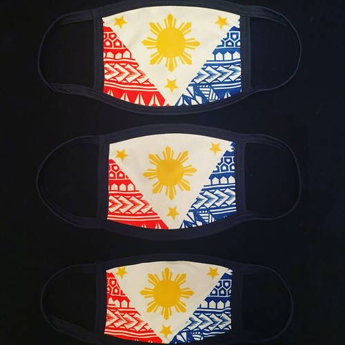 Philippines Flag Tattoo Face Mask Adult Washable Filipino Facemask ...