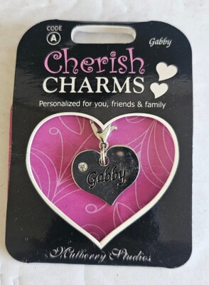 Cherish Charms Gabby Name Bracelet Charm NEW NWT Silver Tone | eBay