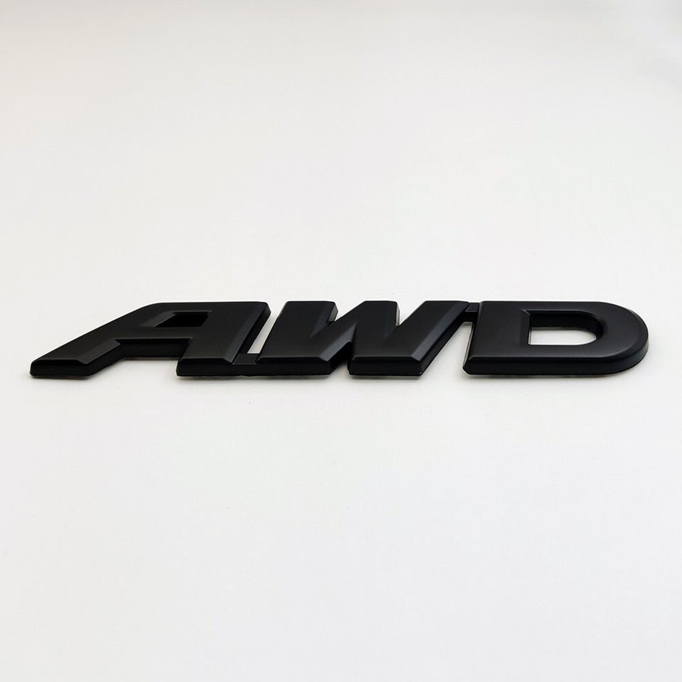 Black Metal AWD Logo Emblem 3D All-Wheel Drive Bagde Car Sticker Off ...