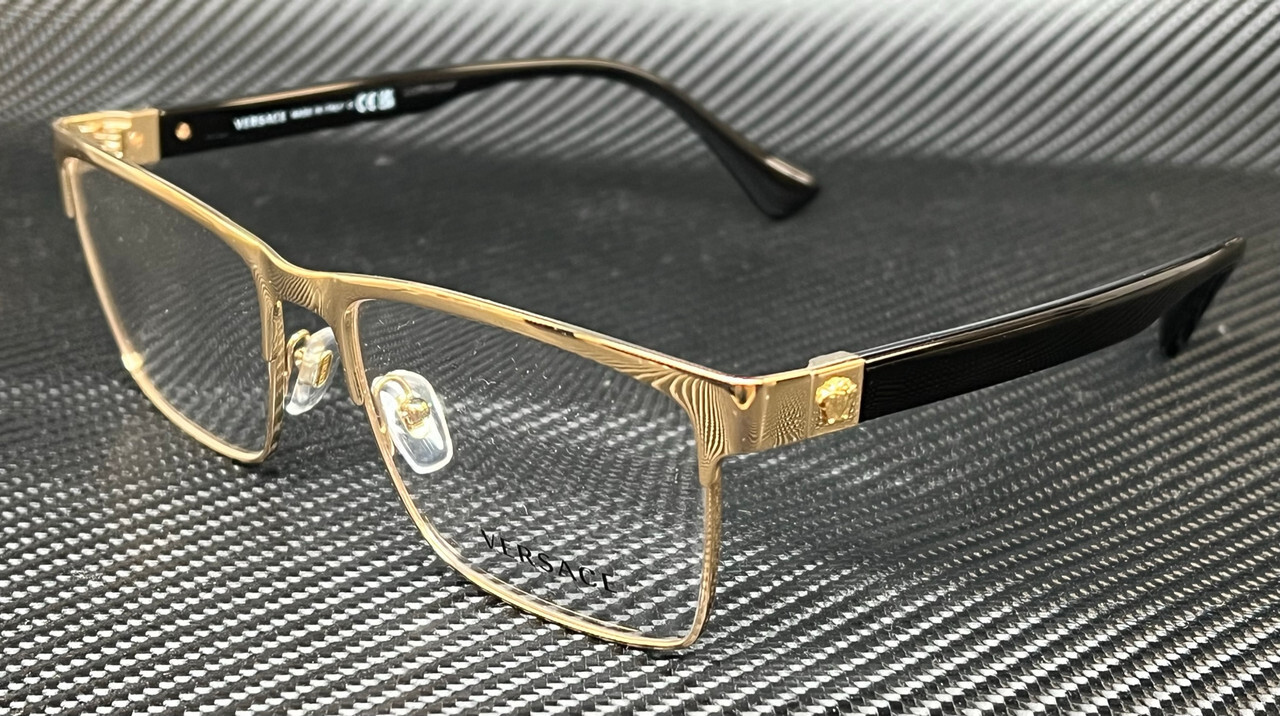 VERSACE VE1285 1002 Gold Black Men's 56 mm Eyeglasses 8056597726436 | eBay