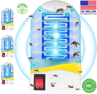 2/4/6 Electric Mosquito Killer Lamp Bug Insect Zapper Plug in LED ...