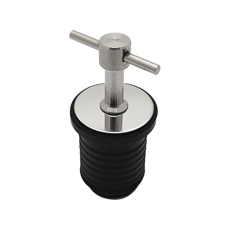 2 pack Boat Drain Plug Rubber Stainless Steel Twist Hull Drain Plugs ...