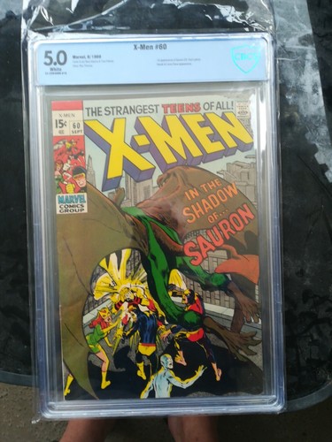X-MEN #60 1ST APPEARANCE SAURON 1969 MARVEL COMICS NEAL ADAMS ART Grade ...