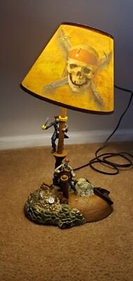 Disney Animated Musical Pirates Of The Caribbean Lamp Captain Jack ...