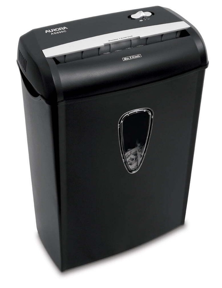 8-Sheet Cross-Cut Paper Shredder w/LED Indicator Paper Destroy Office ...
