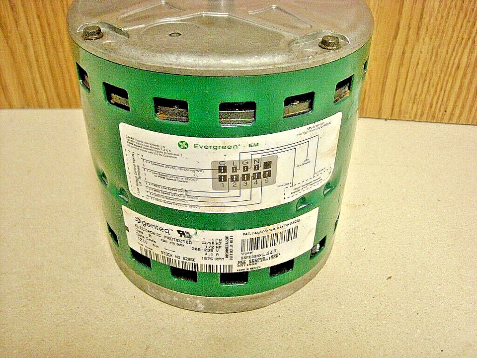 EX28- 1/2HP GENTEQ 5SME39HX EVERGREEN MOTOR and CONTROL MODULE | eBay