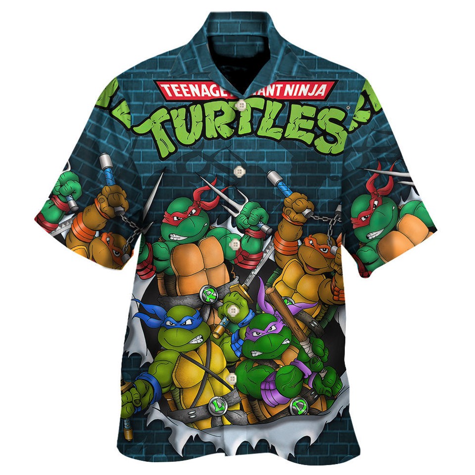 Teenage Mutant Ninja Turtles Aloha Summer Beach Button Down Hawaiian ...
