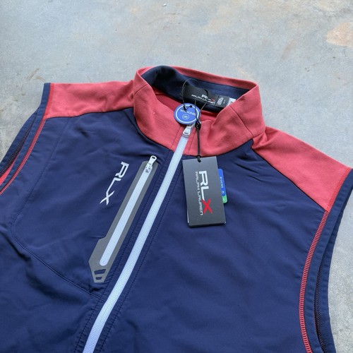 Ralph Lauren RLX Vest Mens Large Full Zip Golf Windbreaker Performance ...