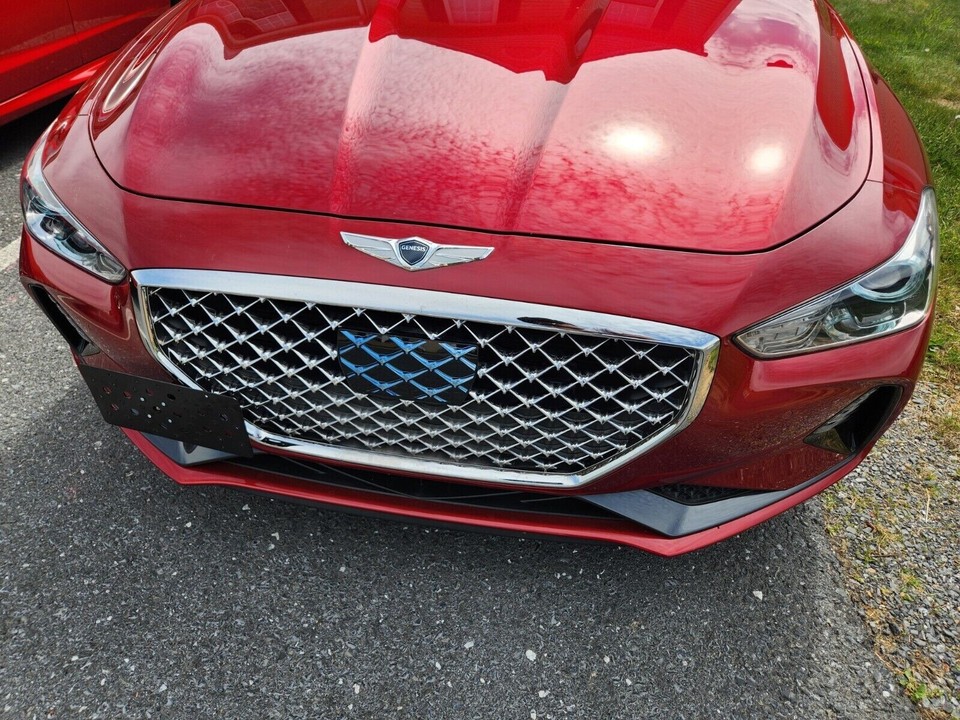 Front Bumper Tow Hook License Plate Mount Bracket For Genesis G70 2019 ...